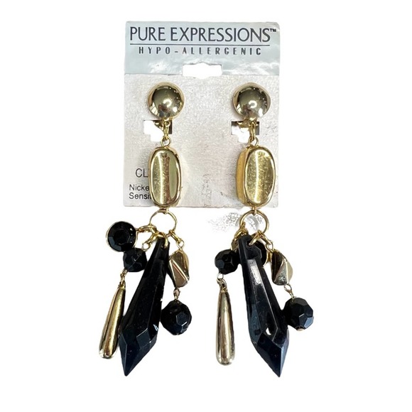 Vintage | Jewelry | Vintage 9s Pure Expressions Gold Tone And Black ...